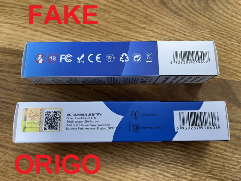 Jak jednoduše rozeznat fake vs real Elf Bar